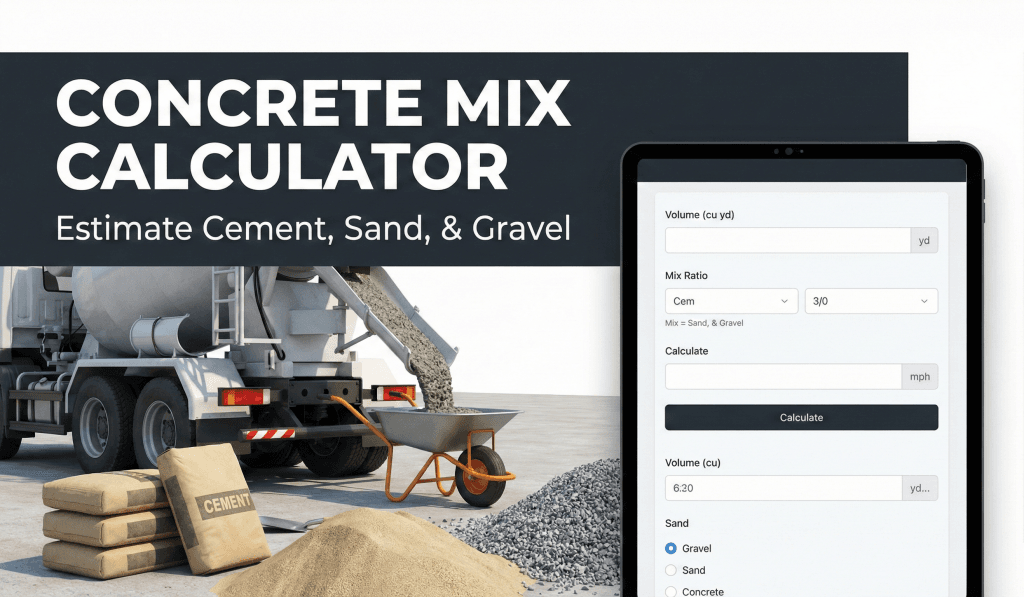 Concrete Mix Calculator for Perfect Mix Ratios