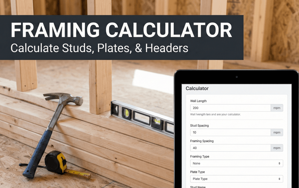 Framing Calculator: Estimate Your Wall Materials