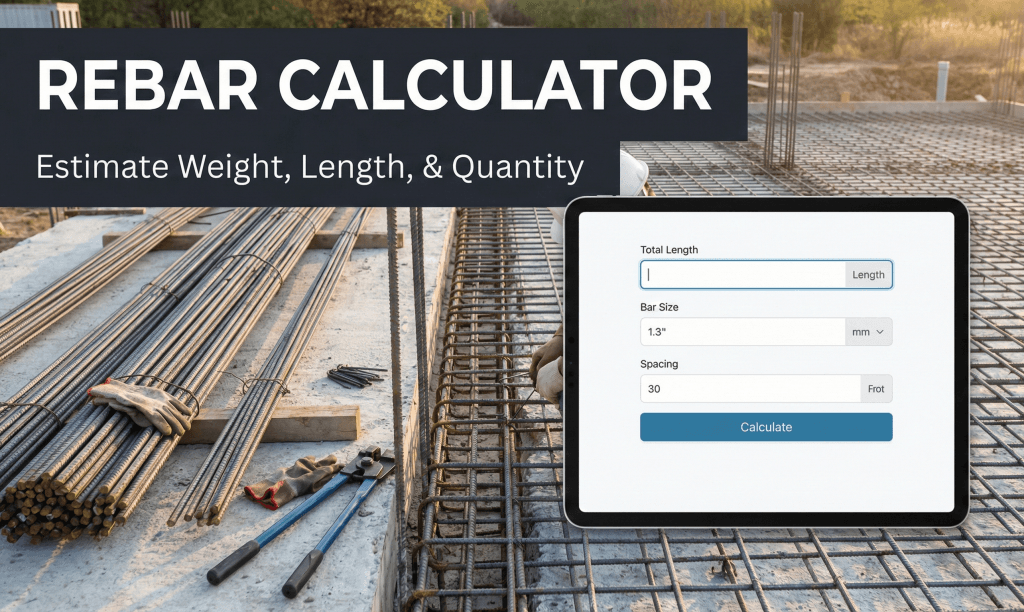 Rebar Calculator: Determine Spacing, Weight, and no. of bars