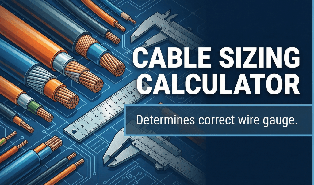 Cable Sizing Calculator for Engineers and Electricians