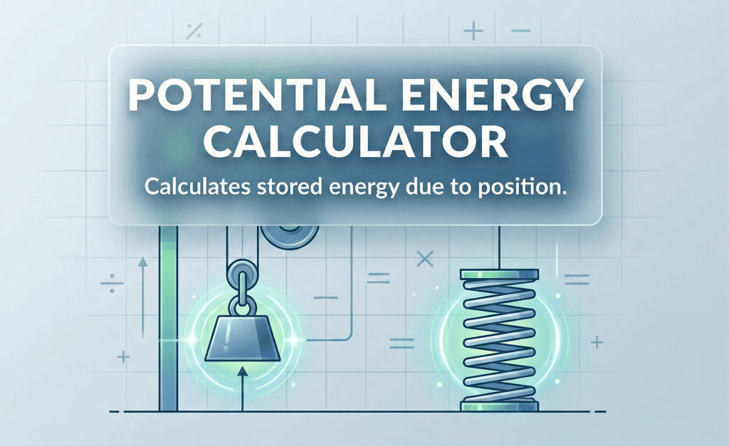 Potential Energy Calculator - Complete Guide and Solution Steps