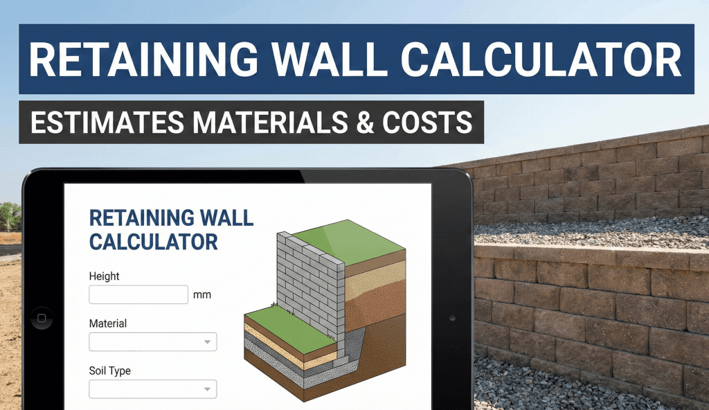 Retaining Wall Calculator | Blocks & Stability