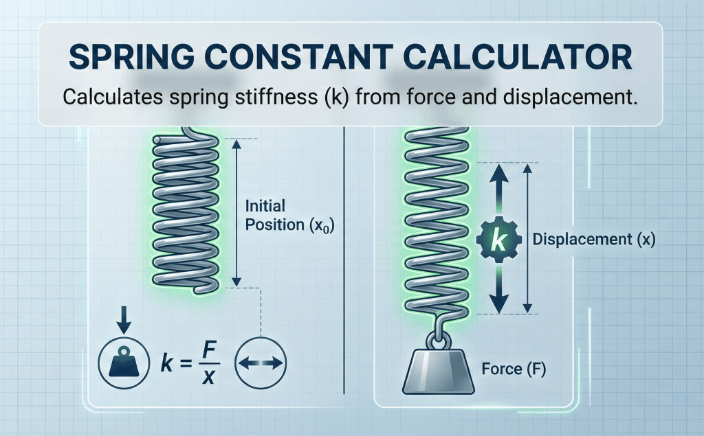 Spring Constant Calculator Using Hooke's Law