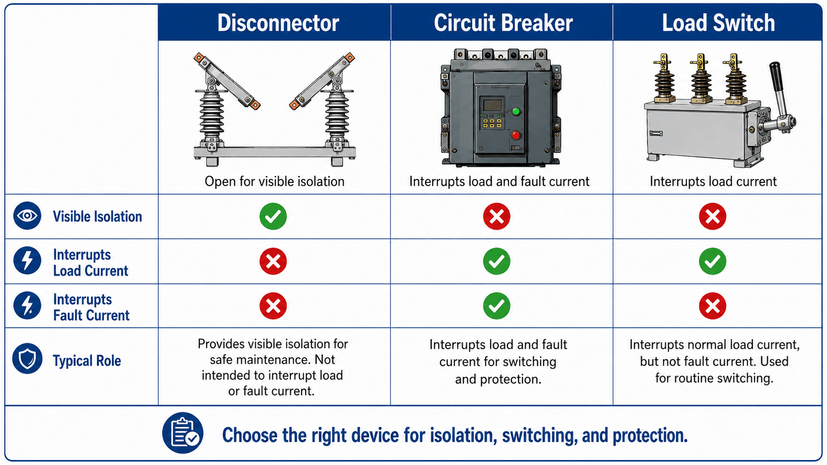 Disconnectors in Power Systems: Types & Uses